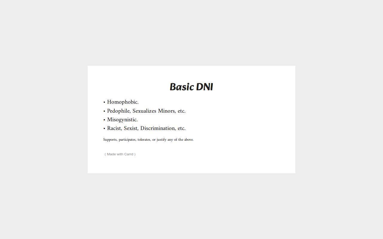 Basic DNI list